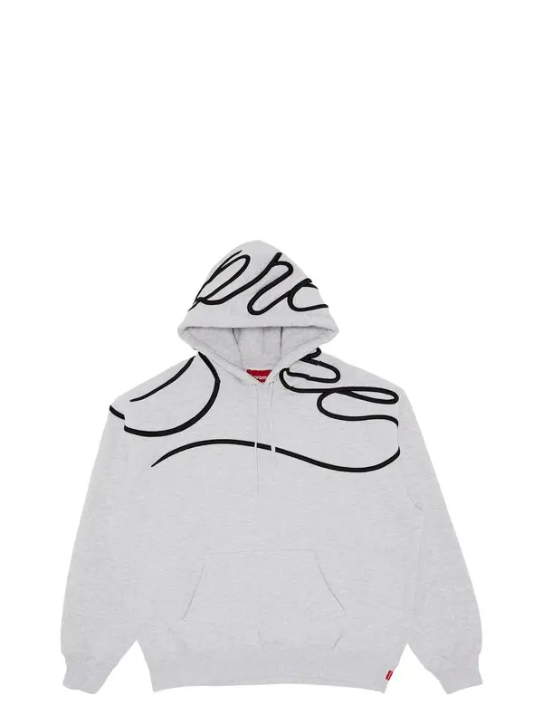 Supreme Shoulder Script Hooded Sweatshirt - Grey