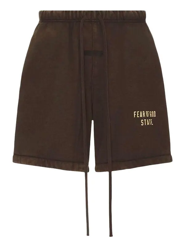 Fear Of God Heavy Fleece Soccer Short - Brown
