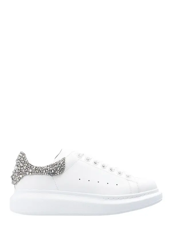 Alexander McQueen Oversized Crystal-embellished Sneakers - White