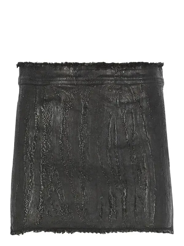 Rick Owens Mini Denim Skirt - Black
