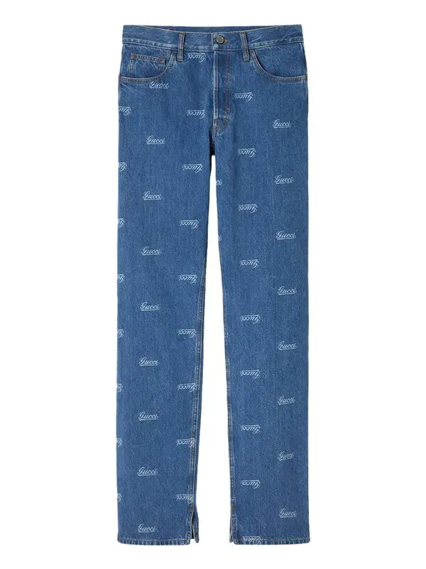 Gucci Eco Lasered Denim Jeans - Blue