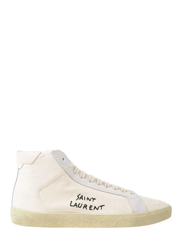 Saint Laurent Sl-06 High Top Sneakers - Cream