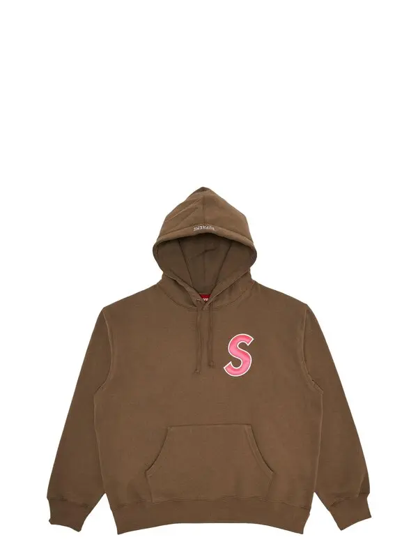 Supreme S Logo Hooded Sweatshirt - Brown
