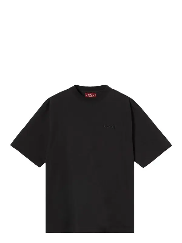 Gucci Embroidered Jersey T-shirt - Black