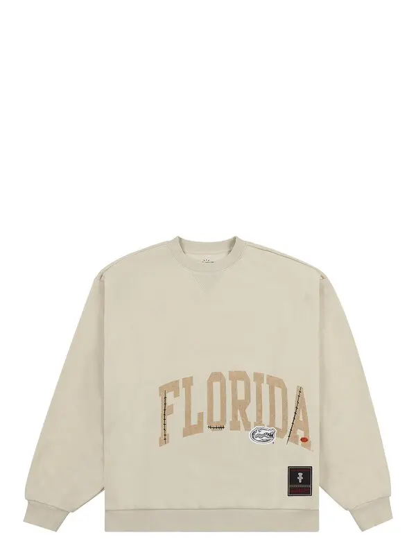 CACTUS JACK BY TRAVIS SCOTT Cactus Jack X Mitchell & Ness University Of Florida Crewneck - Tan