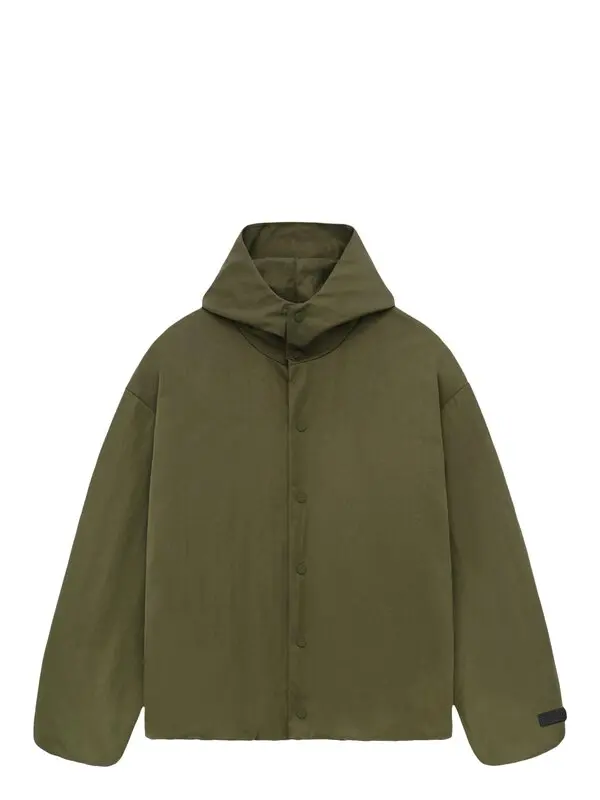 Fear Of God Textured Nylon Hooded Coaches Jacket - Green