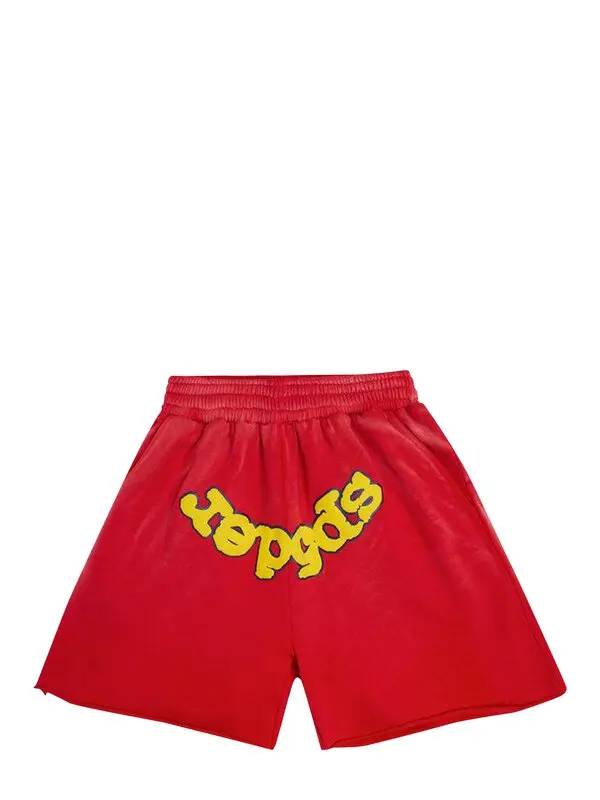 SP5DER Og Logo Sweatshort - Red