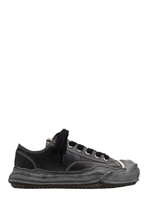 Mihara Yasuhiro Hank Og Sole Coated Low Top Sneakers - Black