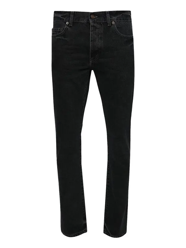 Saint Laurent Slim Fit Straight Pants - Blue