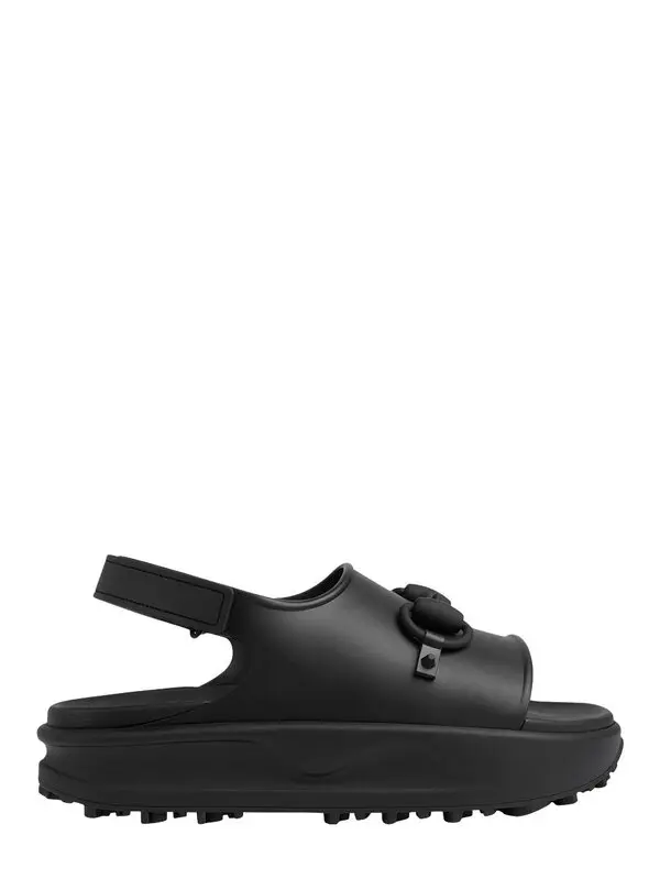 Gucci Horsebit Flatform Sandal - Black