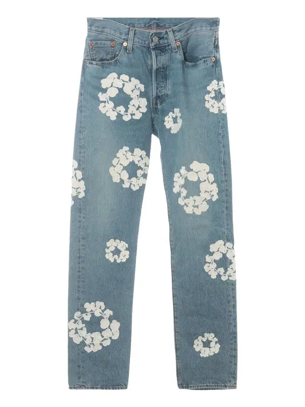 LEVI'S X Denim Tears Embroidered Denim Jeans - Blue