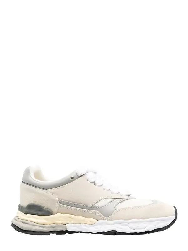 Mihara Yasuhiro George Og Sole Mixed Material Low Top Sneakers - White