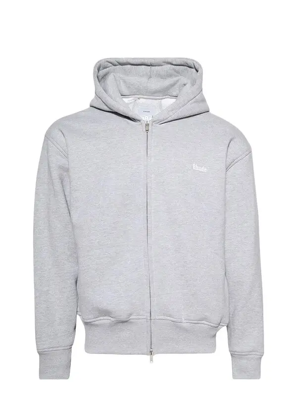 Rhude Classique Full-zip Hoodie - Grey