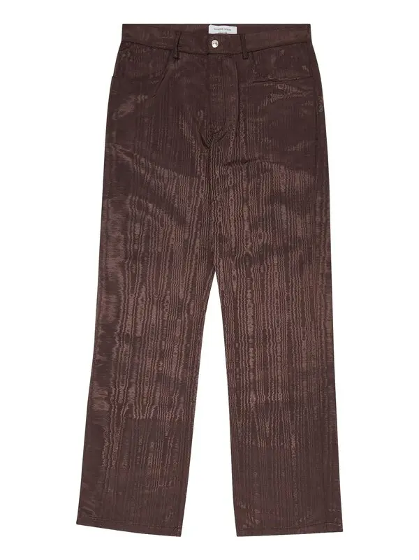 MARINE SERRE Regenerated Moire Wide-leg Pants - Brown