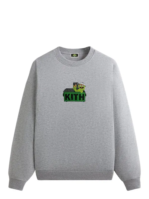 Kith For Sesame Street Oscar The Grouch Nelson Crewneck - Grey