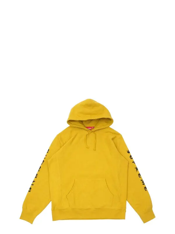 Supreme Gradient Sleeve Hooded Sweatshirt - Yellow