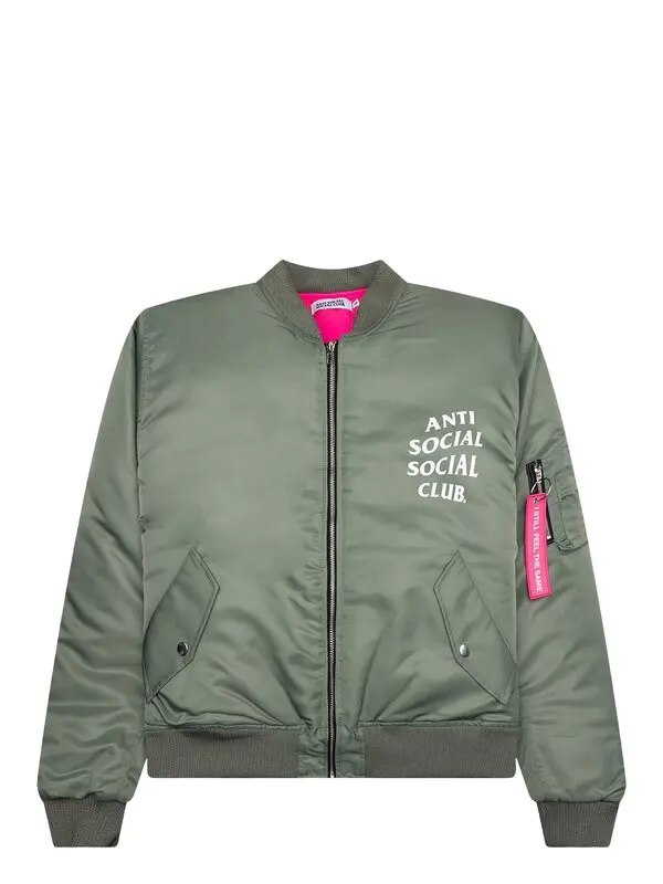 ANTI SOCIAL SOCIAL CLUB Welcome To The Club Ma1 Jacket - Green