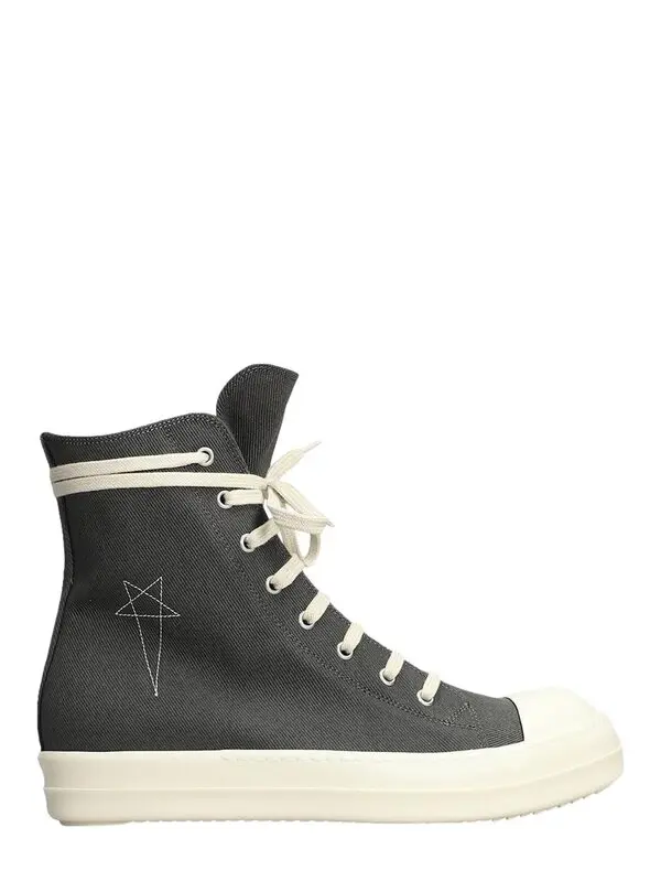 Rick Owens Hollywood Pentagram High Top Sneakers - Black
