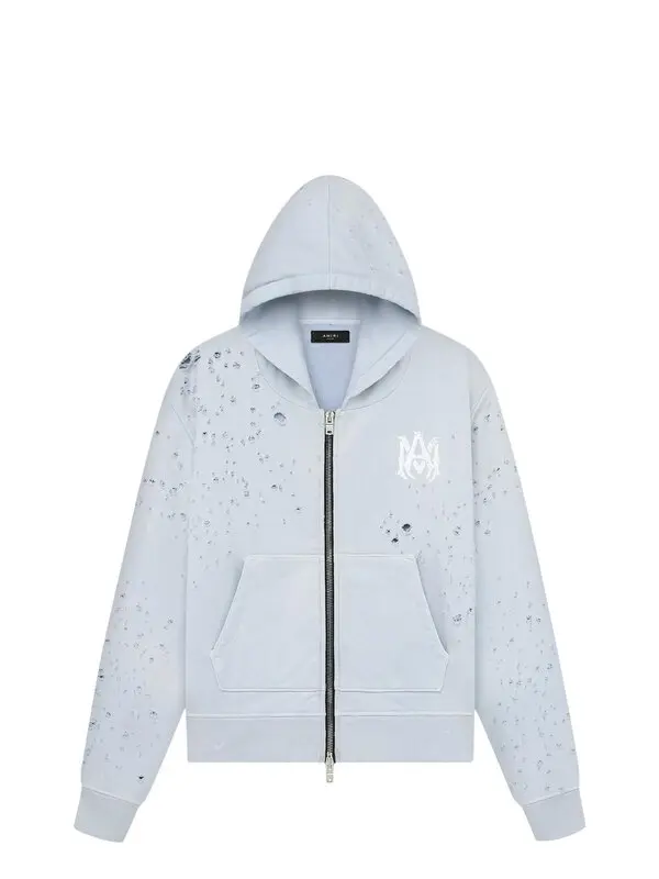 Amiri Washed Ma Shotgun Hoodie - Grey