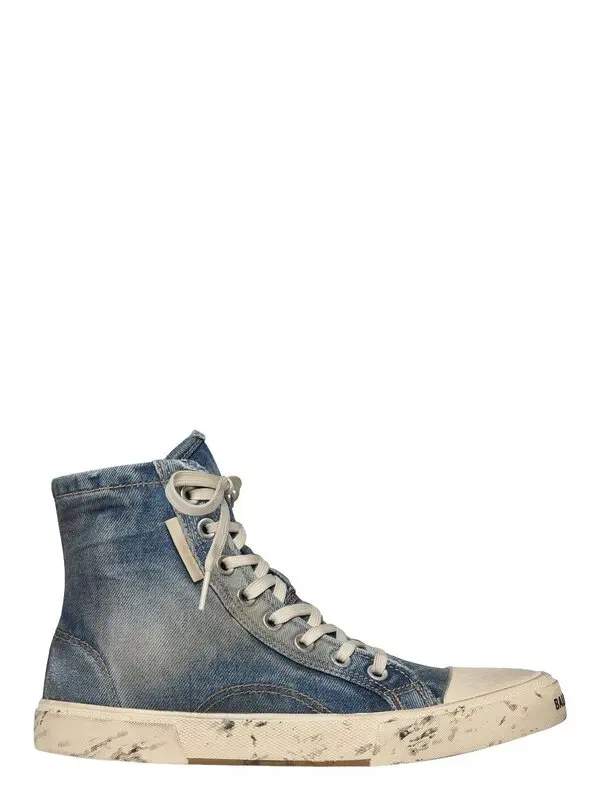 Balenciaga Paris High Destroyed Denim - Blue