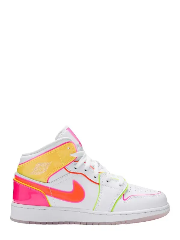 JORDAN 1 Mid Se Gs Edge Glow Sneakers - White