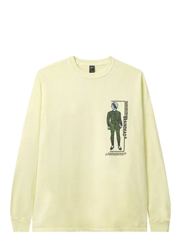 BRAIN DEAD Evaluate Long-sleeve Tee - Yellow