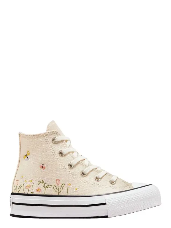 CONVERSE Chuck Taylor All Star Lift Platform High Ps Floral Embroidery - Cream