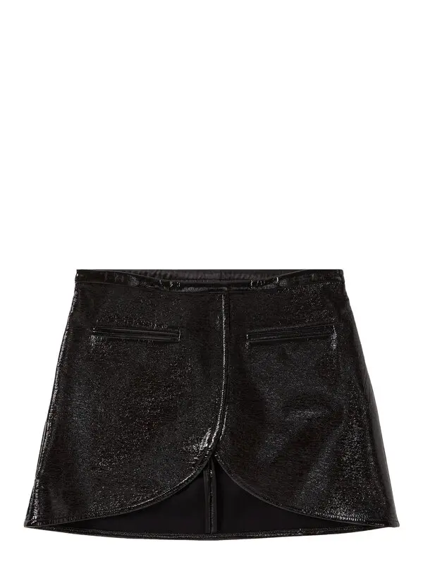 COURREGES Ellipse Vinyl Mini Skirt - Black