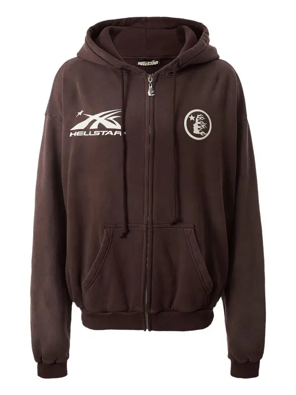 HELLSTAR Hs Logo Zip-up - Brown