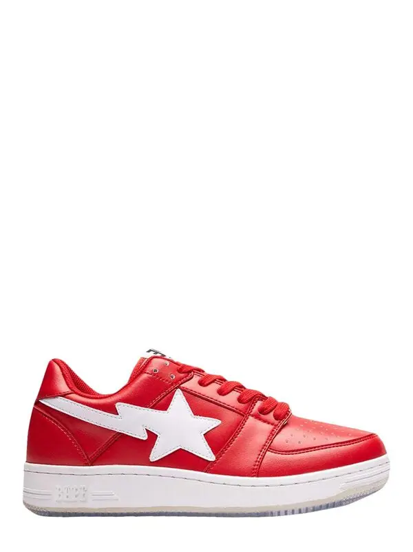 BAPE Bapesta Low 'shark Sole' Sneakers - Red