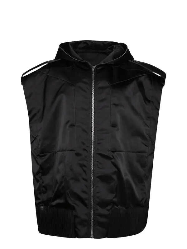 Rick Owens Lido Sleeveless Hoodie - Black