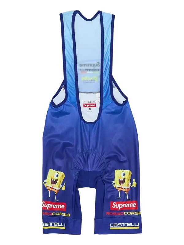 Supreme X Spongebob Squarepants X Castelli Cycling Bib - Blue