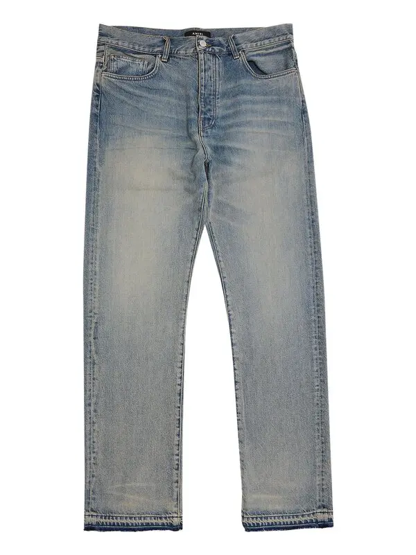 Amiri Release Hem Straight Jean - Blue