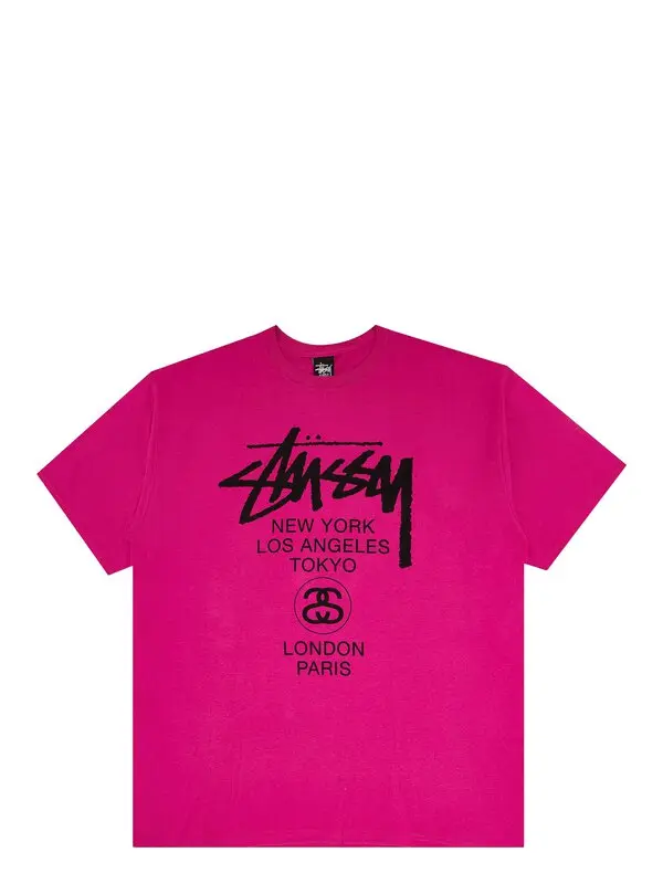 StÜssy World Tour Tee - Pink