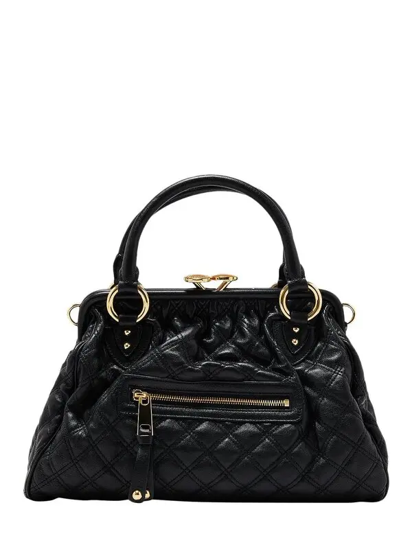 Marc Jacobs Re-edition Quilted Leather Stam Bag - Black