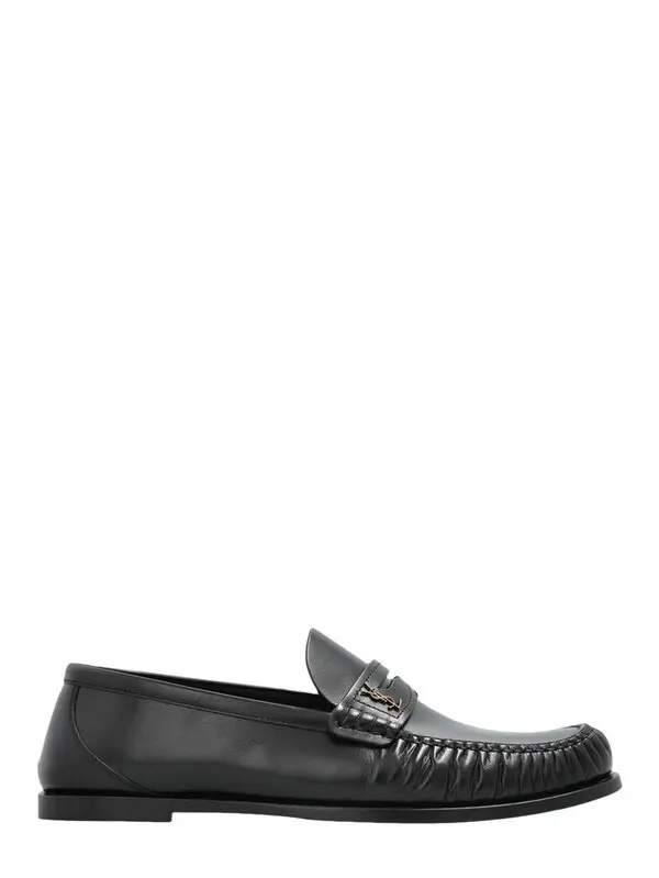 Saint Laurent Le Loafer Penny Slippers - Black
