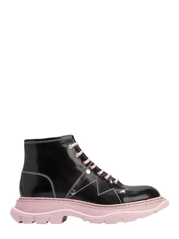 Alexander McQueen Tread Slick Lace-up Boots - Black
