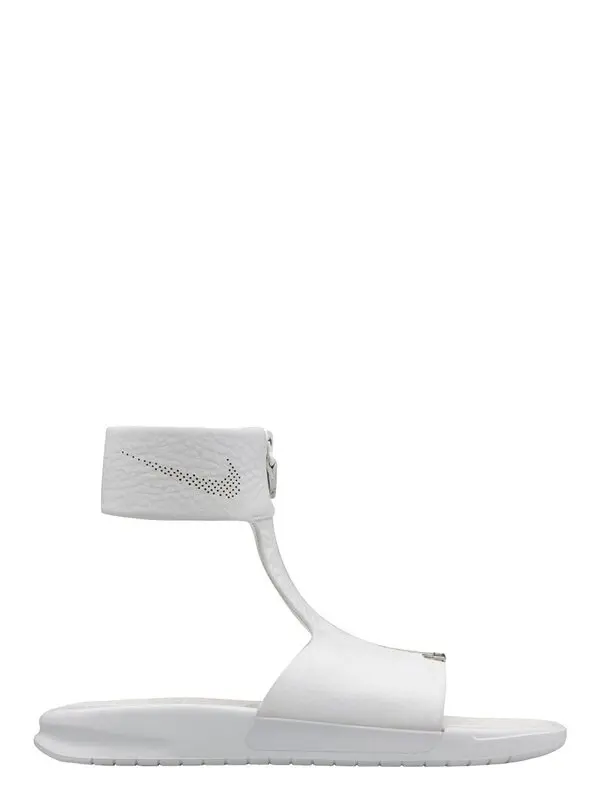 Nike Benassi Cuff Lux Slides - White