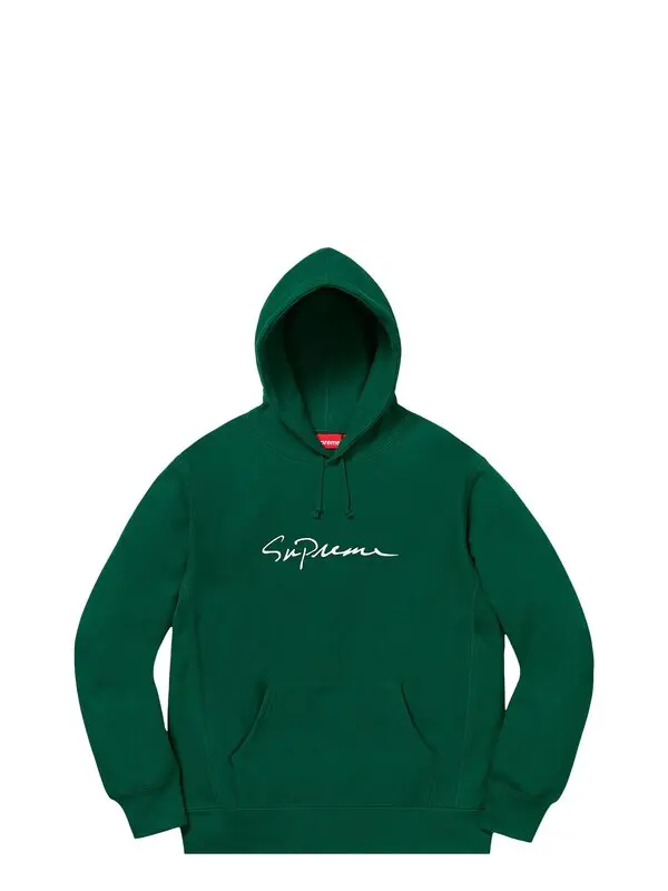 Supreme Classic Script Hooded Sweatshirt - Green