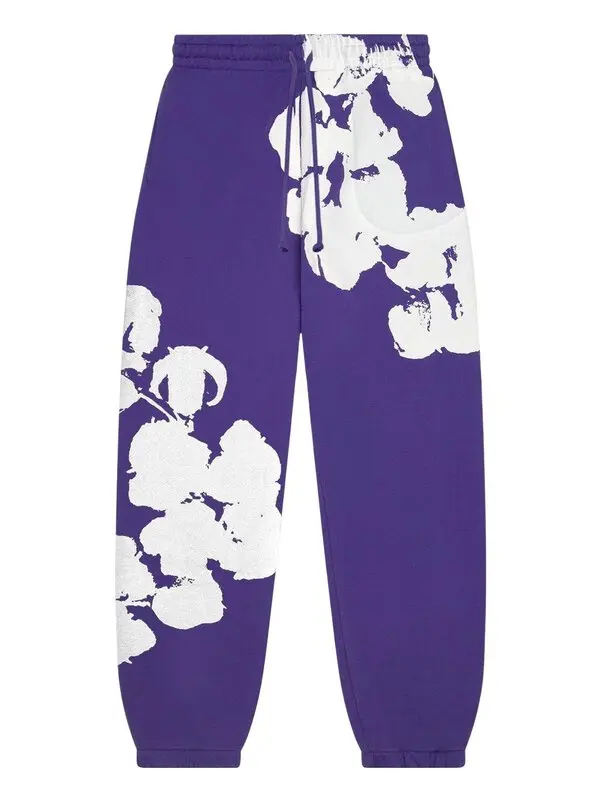 DENIM TEARS Big Cotton Wreath Sweatpants - Purple