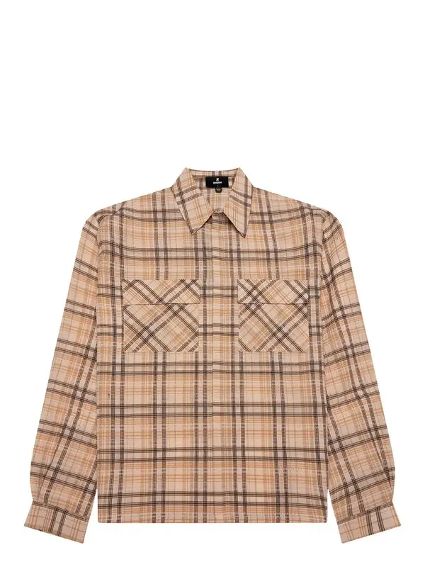 REPRESENT Sheer Flannel Shirt - Brown