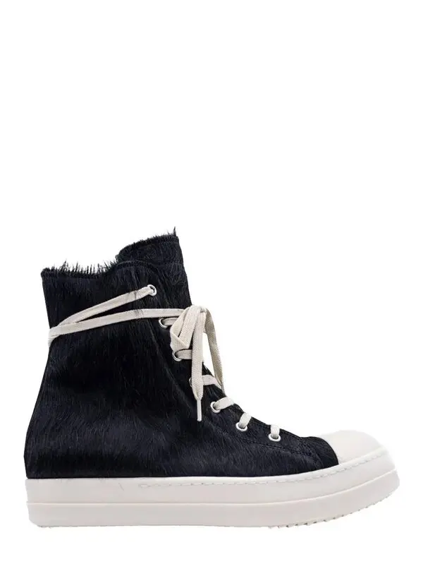 Rick Owens Strobe High Pony Sneakers - Black