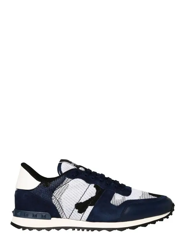 Valentino Garavani Rockrunner Camo Sneakers - Blue