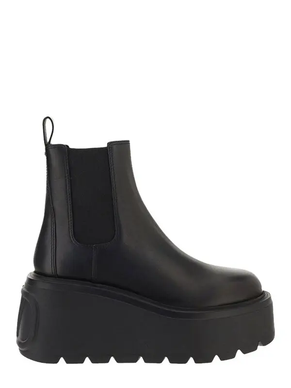 Valentino Garavani Chunky Sole Ankle Platform Boot - Black