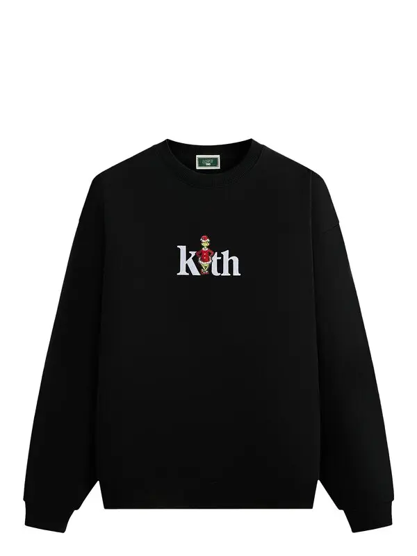 Kith X The Grinch Serif Nelson Crewneck - Black