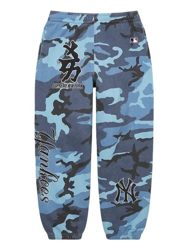Supreme X New York Yankees Kanji Sweatpant - Blue