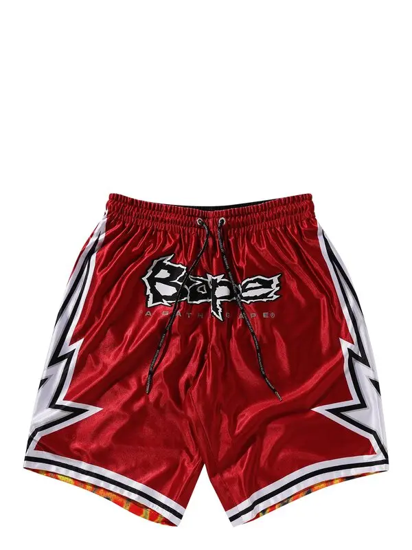 A BATHING APE Reversible Basketball Shorts - Red