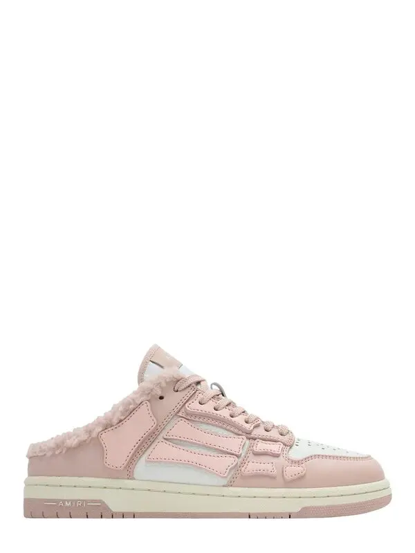 Amiri Skel Top Mule With Shearling - Pink
