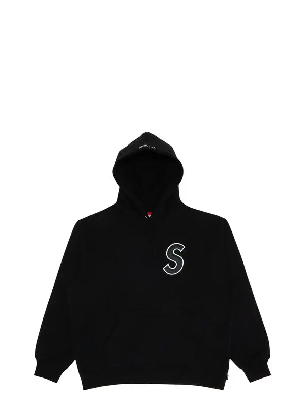 Supreme Logo Hooded Sweatshirt - Black