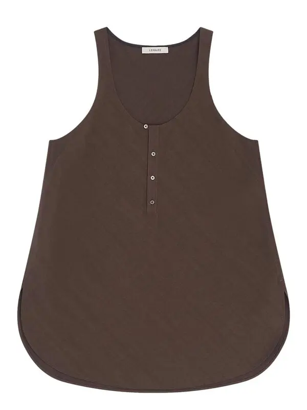 LEMAIRE Bias Cut Tank Top - Brown